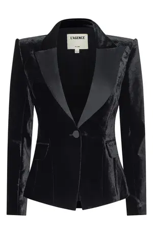 L'Agence Philippa Velvet Tuxedo Blazer