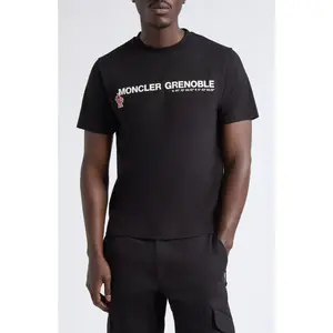 Moncler Day-namic Cotton Graphic T-shirt - Black