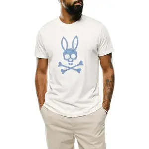 Psycho Bunny Stan Embroidered Pima Cotton T-shirt - Ecru