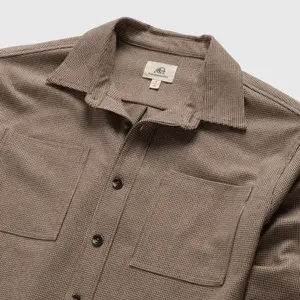 SURFSIDE SUPPLY CO. Louis Soft Houndstooth Overshirt - Brown