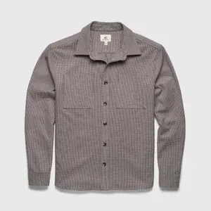SURFSIDE SUPPLY CO. Louis Soft Houndstooth Overshirt - Ebony