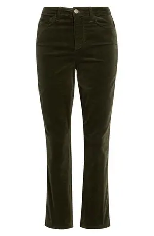 L'Agence Celestia High Waist Slim Corduroy Pants