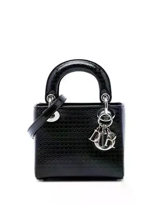 Dior 2016 Mini Metallic Patent Microcannage Lady Satchel