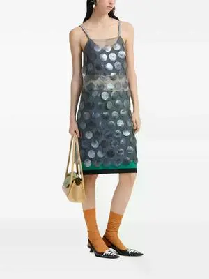 Marni Blue Mother-of-pearl Maxi Sequin Dress