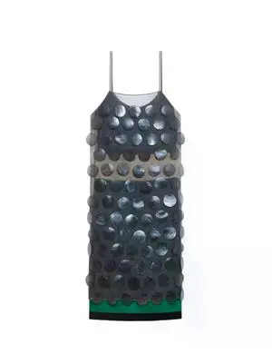 Marni Blue Mother-of-pearl Maxi Sequin Dress - Grey
