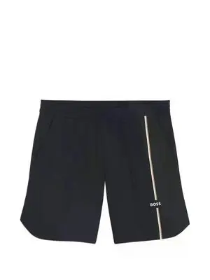 BOSS Logo-print Side-stripe Shorts
