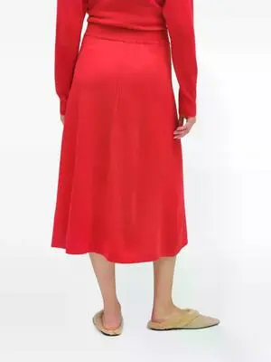 Chinti & Parker Ribbed-knit Midi Skirt - Red