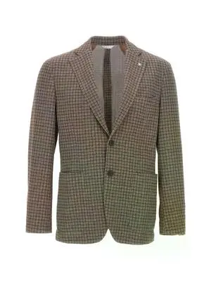 MANUEL RITZ Checked Single-breasted Blazer