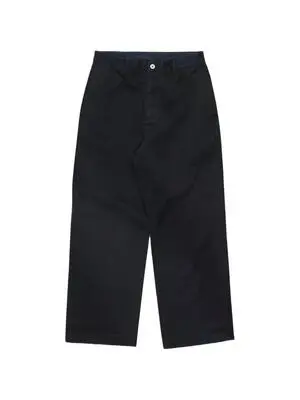 FORTELA Silver Herringbone Cotton Trousers - Blue
