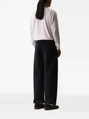 FORTELA Silver Herringbone Cotton Trousers