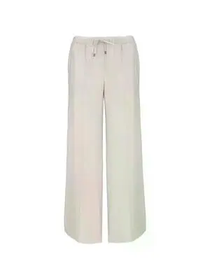 Lorena Antoniazzi Drawstring-waist Pressed-crease Trousers - Neutrals