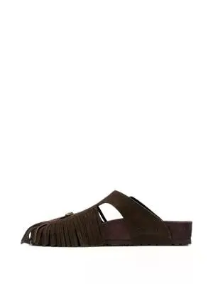 BIRKENSTOCK X Etro Gizeh Fringed Suede Sandals