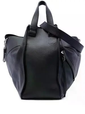 Loewe 2017 Large Leather Hammock Bag Satchel - Black