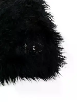 THUG CLUB Faux-fur Tc Logo-plaque Beanie Hat