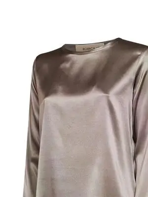 BLANCA VITA Raw-edge Long-sleeve Blouse