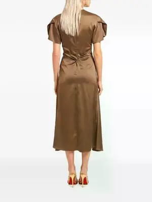 SUTTON NEW YORK Draped Satin-finish Midi Dress