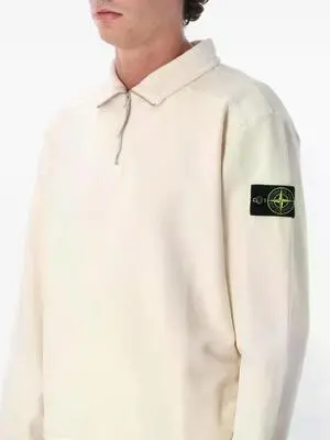 Stone Island 6100021 Brushed Organic Cotton Fleece Sweatshirt - Neutrals