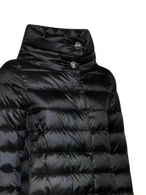 Herno Amelia Quilted Funnel-neck Coat - Black