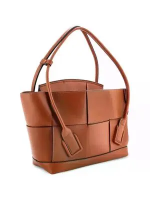 Bottega Veneta Arco Bag Maxi Intrecciato Leather Medium Shoulder Bag - Brown