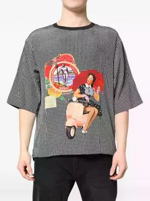 Dolce & Gabbana Gingham-check Graphic-print T-shirt