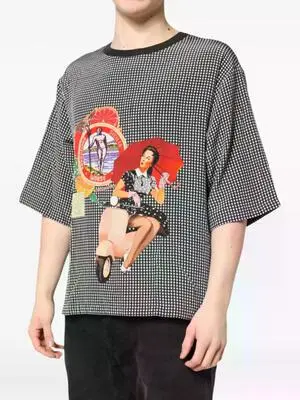 Dolce & Gabbana Gingham-check Graphic-print T-shirt