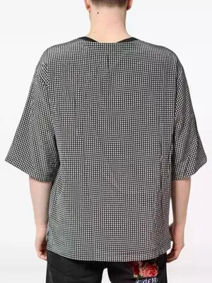 Dolce & Gabbana Gingham-check Graphic-print T-shirt