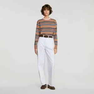 Sandro Layered Effect Striped Sweater