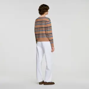 Sandro Layered Effect Striped Sweater