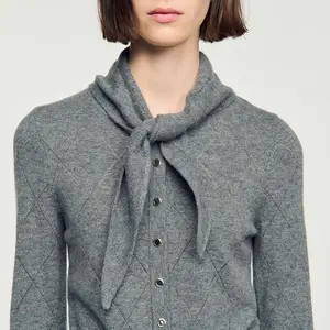 Sandro Pointelle Knit Cardigan