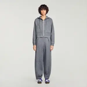 Sandro Hooded Rhinestone Cardigan