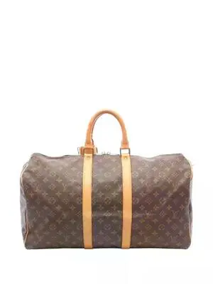 LOUIS VUITTON 1981 Monogram Keepall 50 Travel Bag - Brown