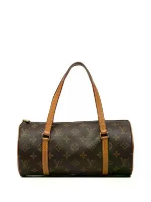 LOUIS VUITTON 2003 Monogram Papillon 28 Handbag - Brown