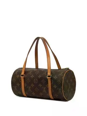 LOUIS VUITTON 2003 Monogram Papillon 28 Handbag - Brown