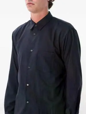Comme Des Garçons Pinstripe-pattern Chest-pocket Shirt