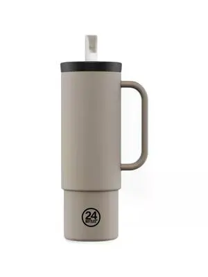 24BOTTLES Linen Logo-print Straw Cup - Grey