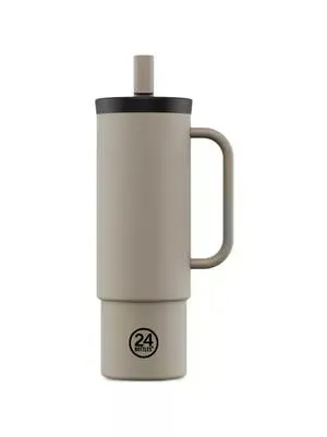 24BOTTLES Linen Logo-print Straw Cup - Grey