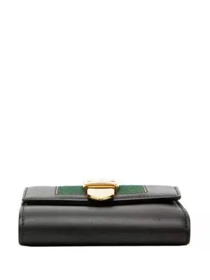 Gucci 2000-2015 Calfskin Web Sylvie Trifold Wallet Small Wallets
