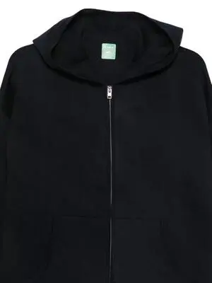 FLANEUR Zip-up Logo-patch Hoodie