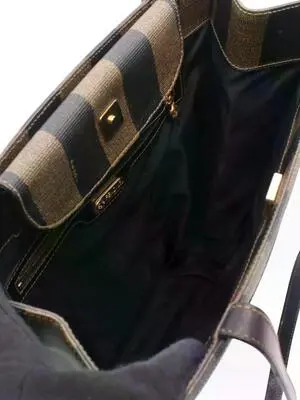 Fendi 2000-2010 Pequin Tote Bag