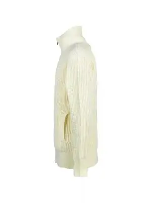 BREATH Ribbed-knit Zip-up Cardigan