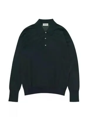 FORTELA Finchley Cotton Knit Polo Shirt - Green