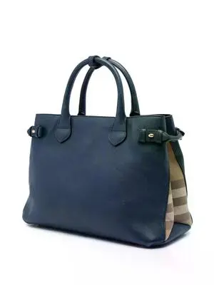 Burberry 2000-2017 Medium Leather And House Check Banner Satchel