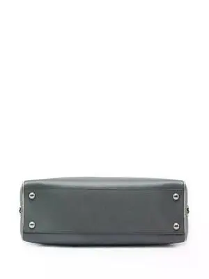 Prada 2010-2026 Saffiano Lux Pyramid Frame Handbag - Grey
