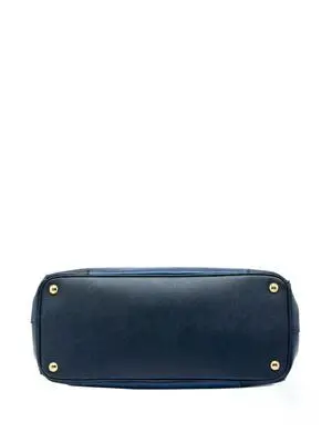 Prada 2010-2026 Medium Bicolor Saffiano Lux Galleria Double Zip Satchel