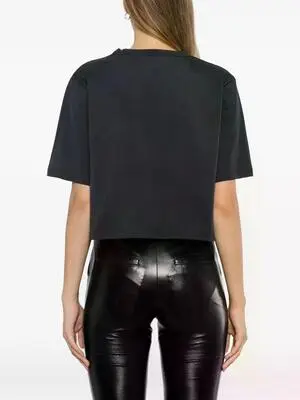 AGNES B. Graphic-print Cropped T-shirt