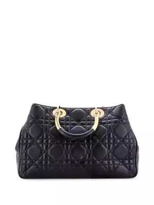 Dior Lady 95.22 Bag Cannage Embossed Leather Large Tote Bag