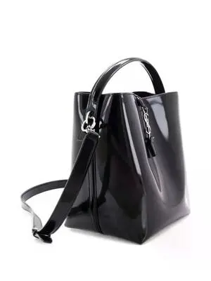 Saint Laurent Le 37 Patent Bucket Bag - Black