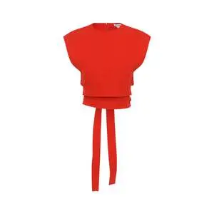 Alaïa Belted Top - Red