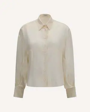 Brunello Cucinelli Silk Shirt Feale - Cream