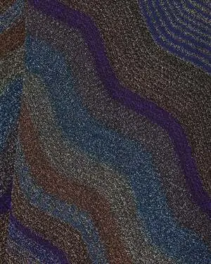 Missoni Sequined Chevron Lamé Viscose Long Skirt